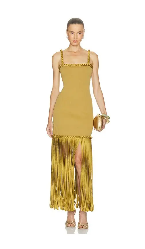 Aje Ribiona Knit Midi Dress In . Also