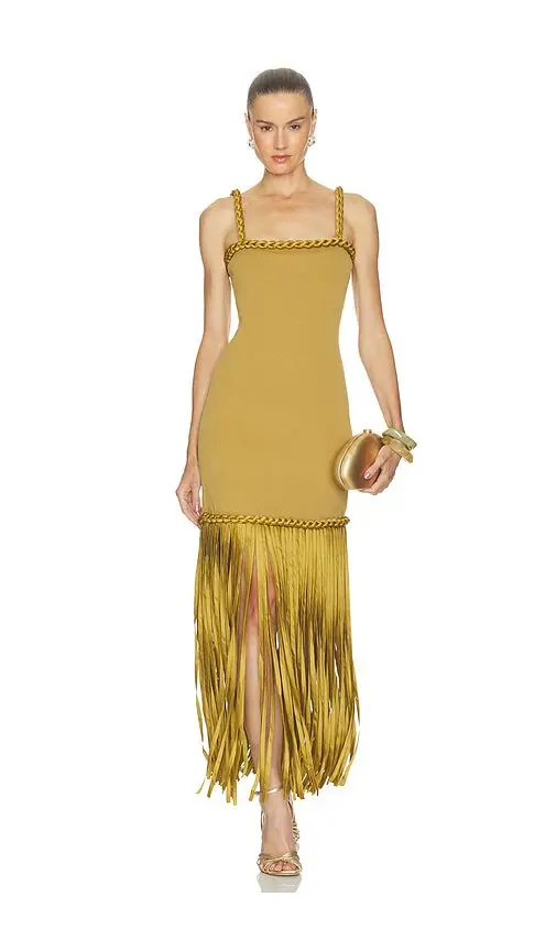 Aje Ribiona Knit Midi Dress In . Also
