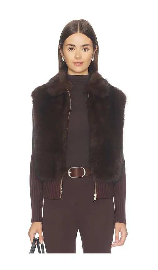 Source Unknown Meti Eco Fur Zip Cardigan In . Also