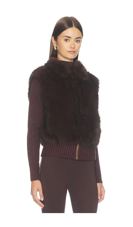 Source Unknown Meti Eco Fur Zip Cardigan In . Also