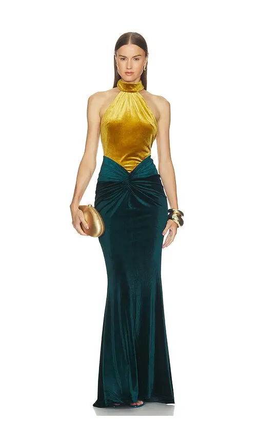 Retrofete Goleta Velvet Dress In . Also - Multi