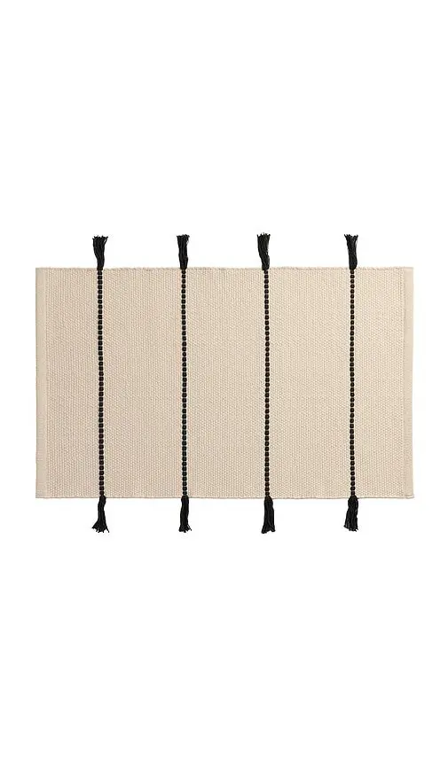 PARACHUTE Organic Tassel Bath Tub Mat - Multi