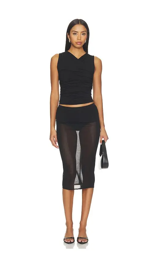 THE LINE BY K Tavi Ruched Tank Top In . Also