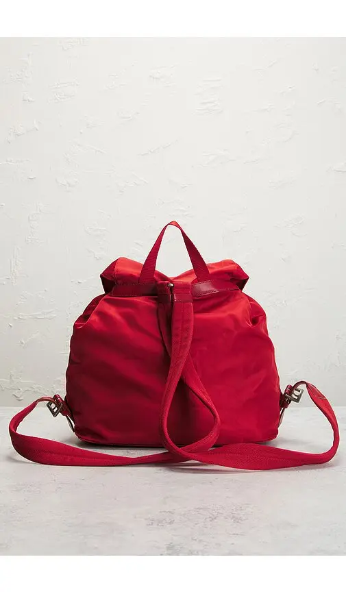FWRD RENEW Prada Tessuto Backpack - Red