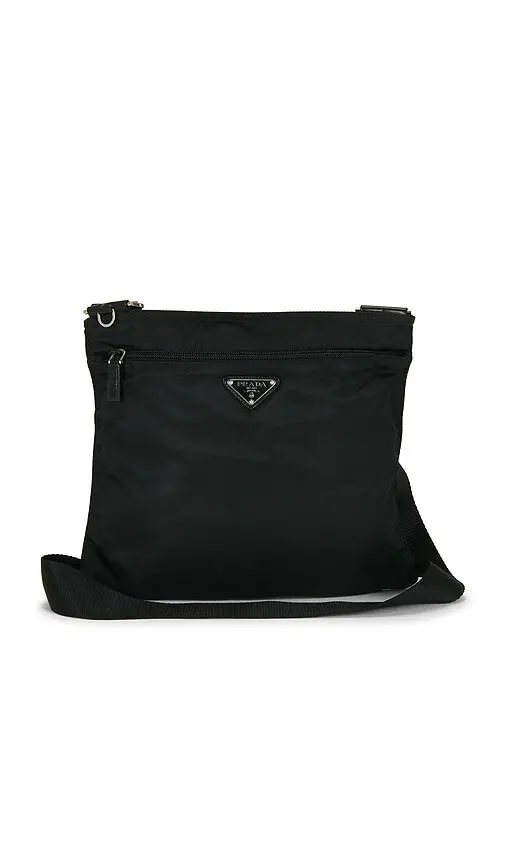 FWRD RENEW Prada Tessuto Flat Messenger Bag
