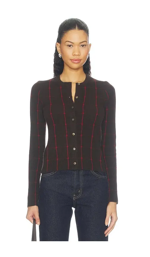Guest In Residence Jane Checker Cardigan In . Also