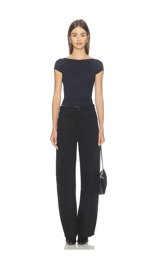Good American The Rib Scoop Top In . Also