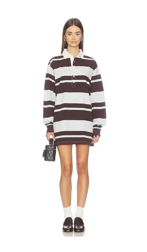 Good American The Knit Rugby Mini Dress In . Also - Multi