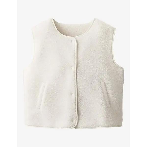 THE WHITE COMPANY Round-neck Relaxed-fit Borg Gilet