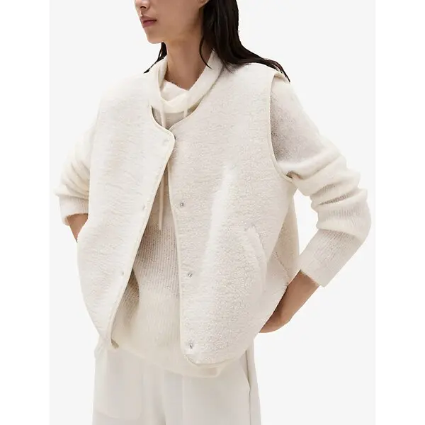 THE WHITE COMPANY Round-neck Relaxed-fit Borg Gilet
