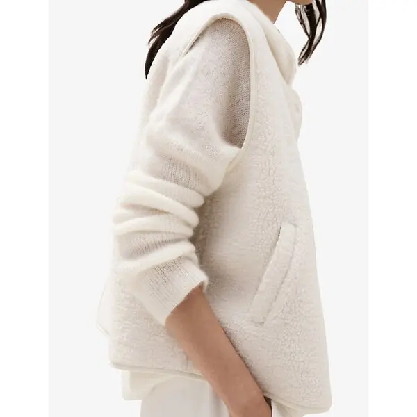 THE WHITE COMPANY Round-neck Relaxed-fit Borg Gilet