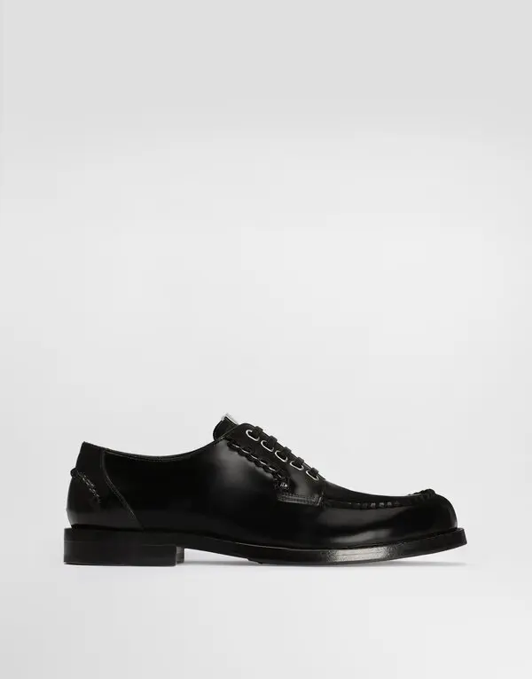 Dolce & Gabbana Calfskin Derby Shoes Lace-ups - Black