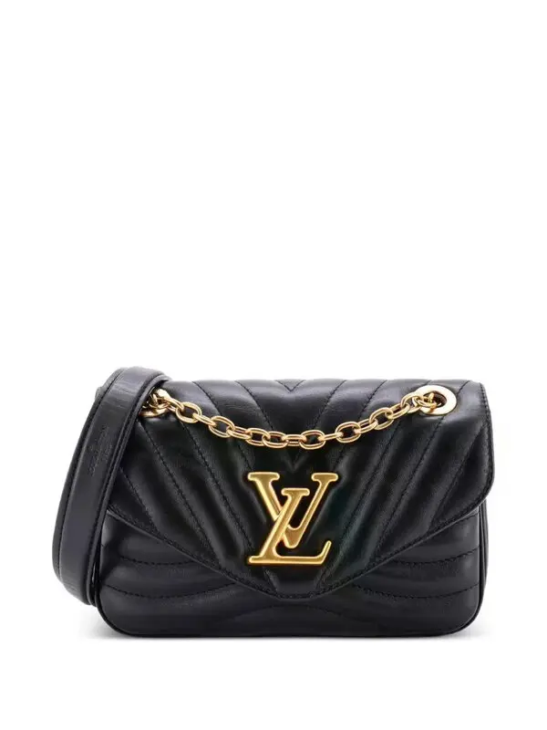 LOUIS VUITTON New Wave Chain Bag Nm Quilted Leather Pm Crossbody Bag - Black