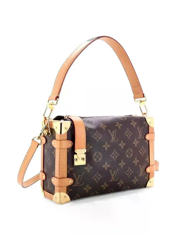 LOUIS VUITTON Side Trunk Handbag Monogram Canvas Mm Satchel