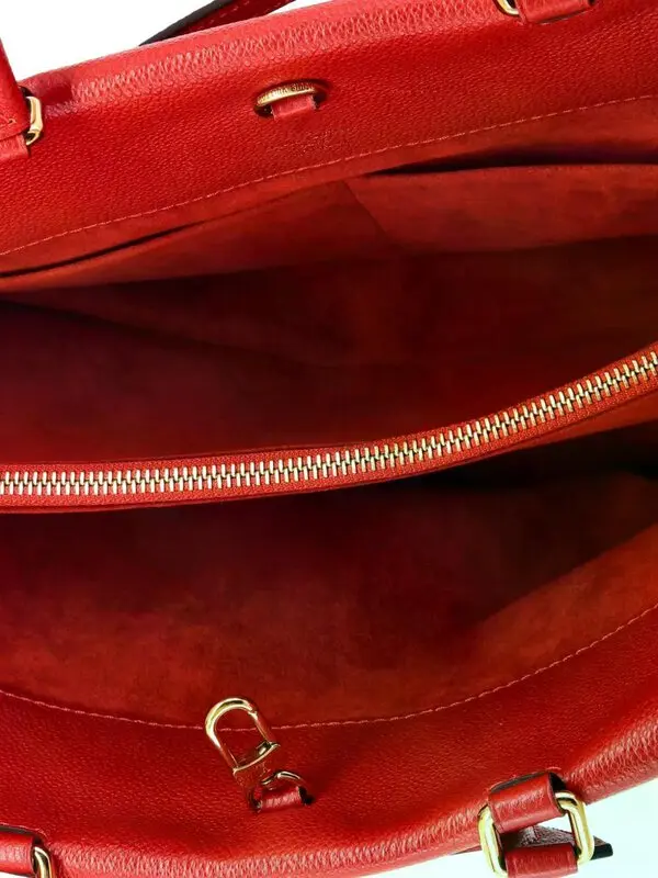 LOUIS VUITTON Venus Handbag Monogram Canvas And Leather Satchel - Red