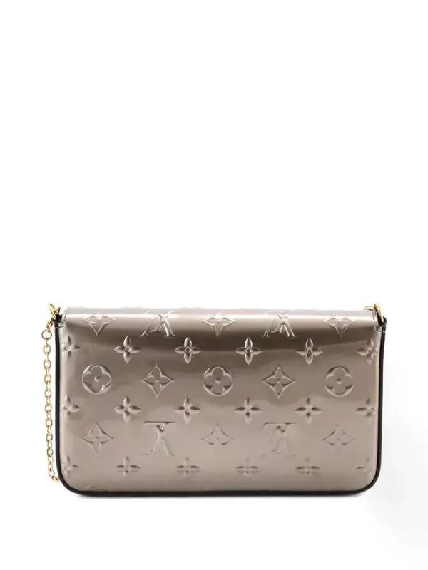 LOUIS VUITTON Felicie Pochette Limited Edition Metallic Monogram Vernis Shoulder Bag