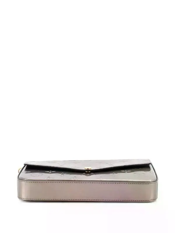LOUIS VUITTON Felicie Pochette Limited Edition Metallic Monogram Vernis Shoulder Bag