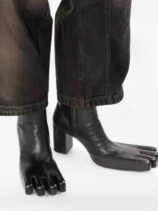 AVAVAV Four-toe Leather Ankle Boots
