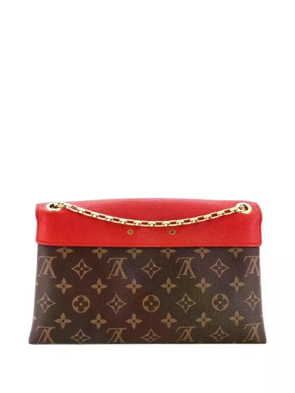 LOUIS VUITTON Pallas Chain Monogram Canvas And Calfskin Shoulder Bag - Red