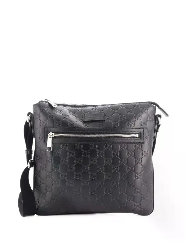 Gucci Signature Zip Messenger Bag Guccissima Leather Medium Crossbody Bag