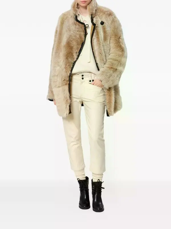 Isabel Marant Étoile Rema Shearling Coat - Neutrals