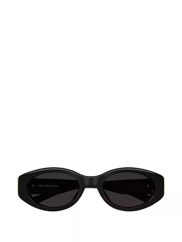Balenciaga Bb Logo-plaque Oval-frame Sunglasses