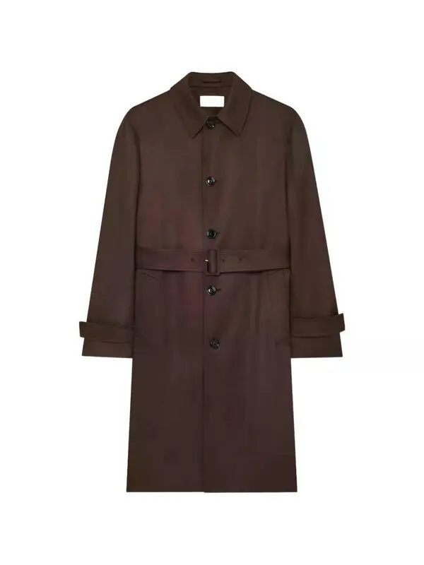 LARDINI Single-breasted Wool Trench Coat