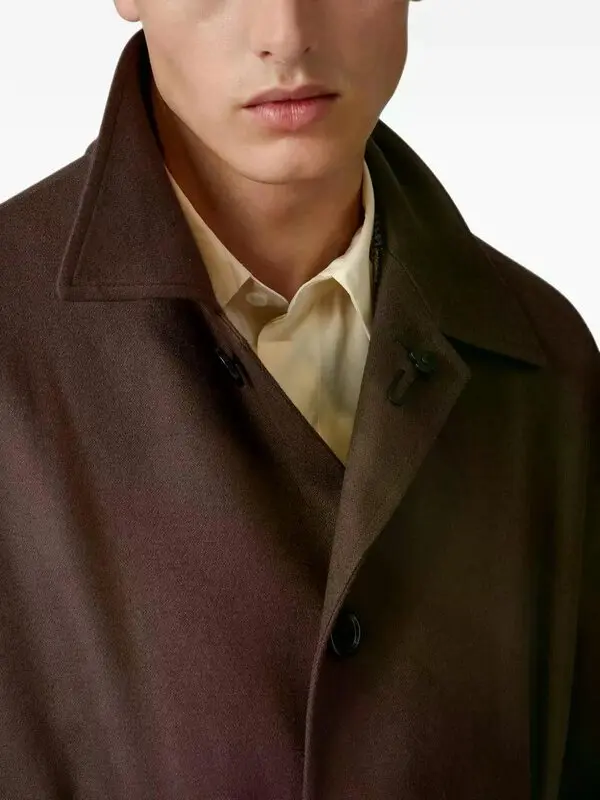 LARDINI Single-breasted Wool Trench Coat