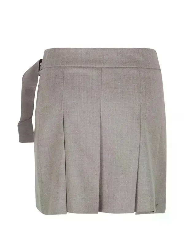 P.a.r.o.s.h Pleated Buckled Mini Skirt