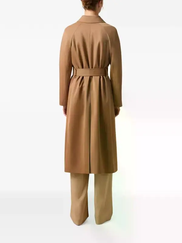 LARDINI Belted Wool Trench Coat