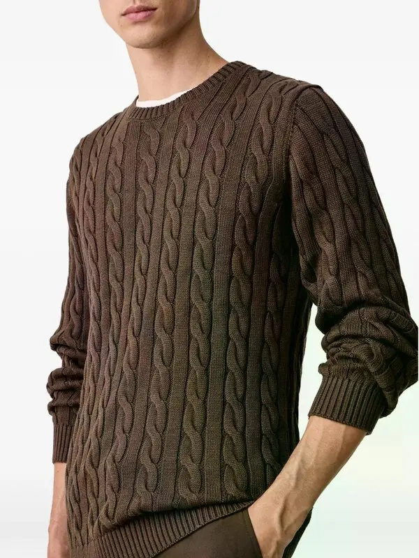 LINDBERGH Cable-knit Crew-neck Sweater