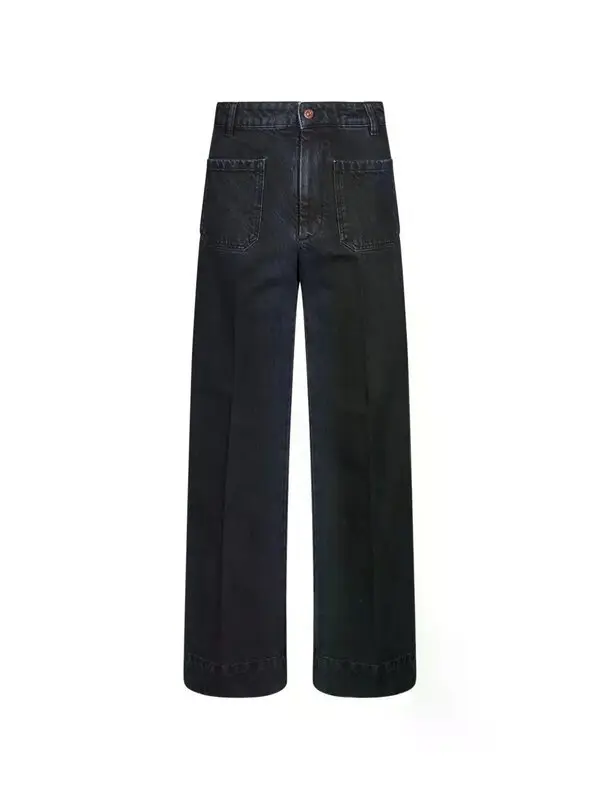 Victoria Beckham Patch-pocket Wide-leg Jeans