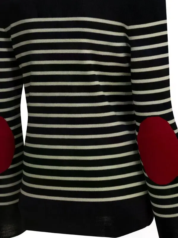 Saint James Striped Button-detail Sweater