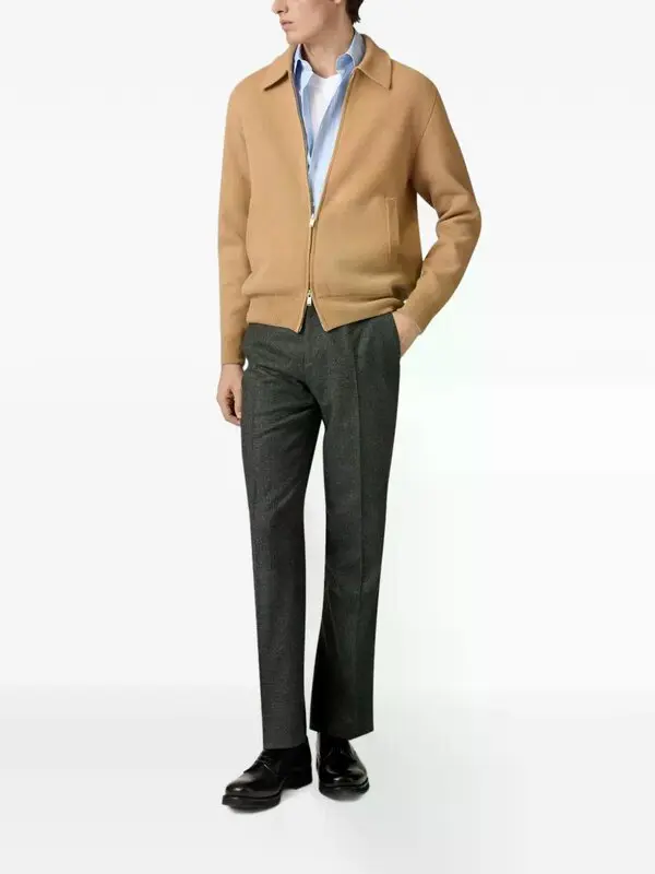 LARDINI Flat-front Straight-leg Trousers