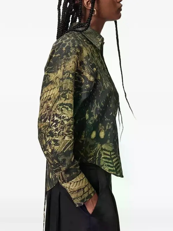 ALLSAINTS Animal-print Layered-back Shirt
