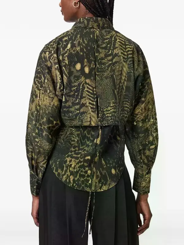 ALLSAINTS Animal-print Layered-back Shirt
