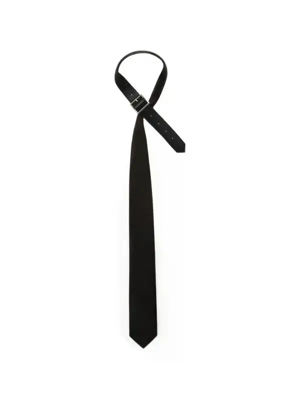Noir Kei Ninomiya Woven Strap-closure Tie - Black
