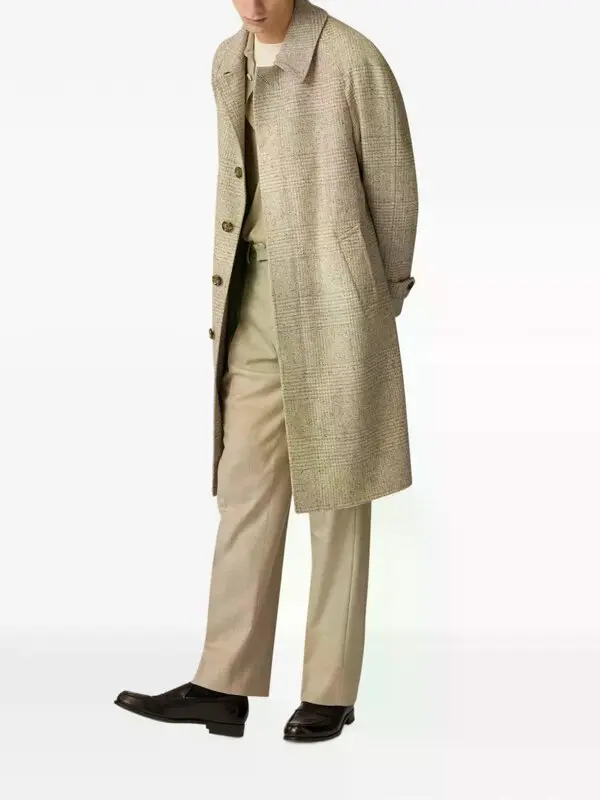 LARDINI Prince Of Wales Tweed Coat