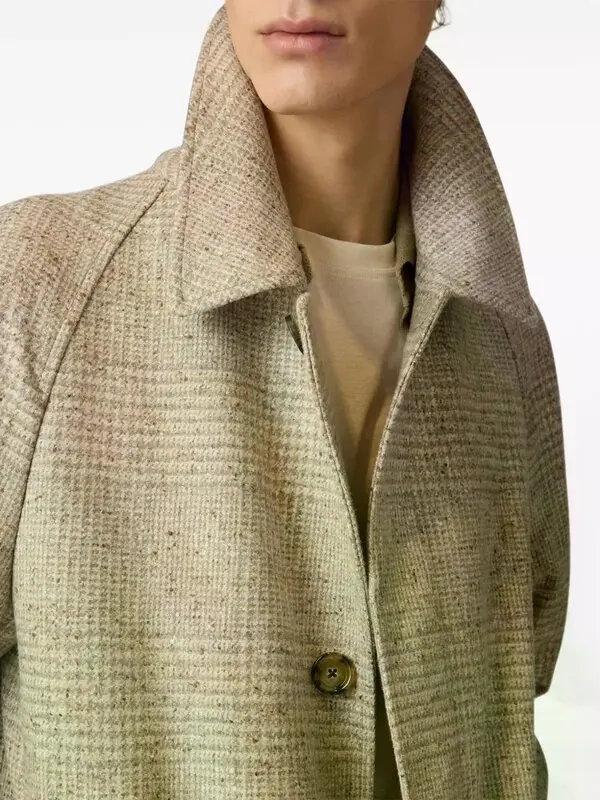 LARDINI Prince Of Wales Tweed Coat