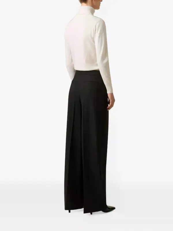 LARDINI Flannel Palazzo Trousers