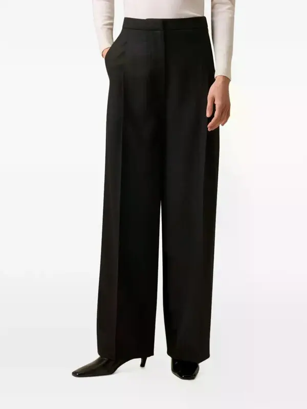 LARDINI Flannel Palazzo Trousers