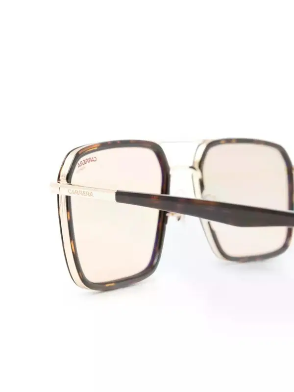 Carrera Eyewear Tortoiseshell-effect Rectangle-frame Sunglasses