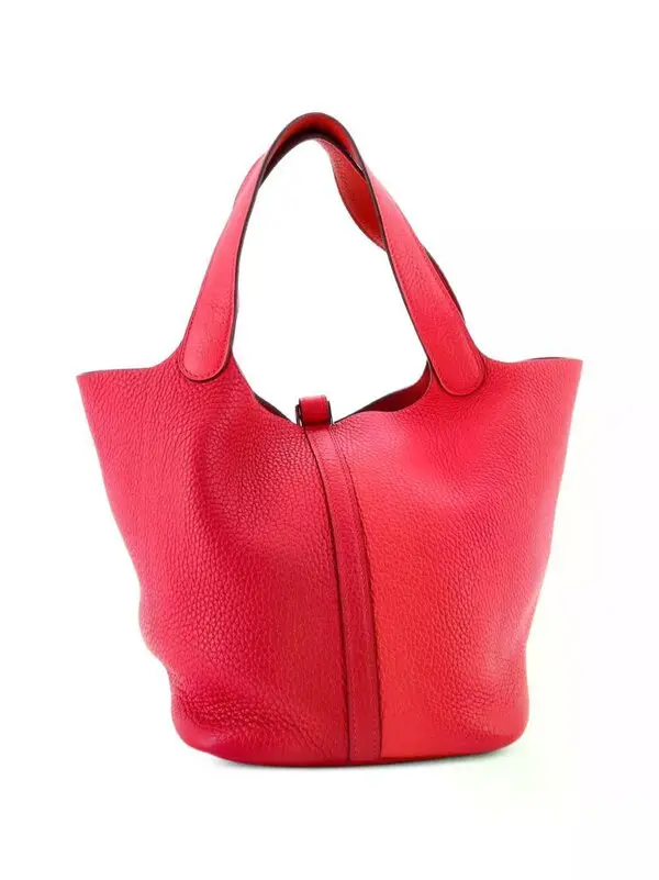Hermès Picotin Lock Bag Tricolor Clemence Mm Tote Bag - Pink
