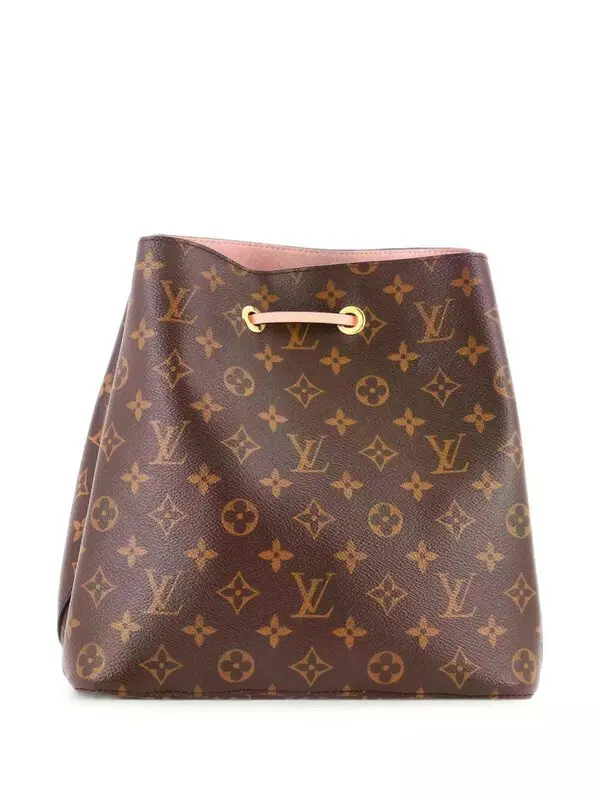 LOUIS VUITTON Neonoe Handbag Monogram Canvas With Leather Mm Bucket Bag - Brown