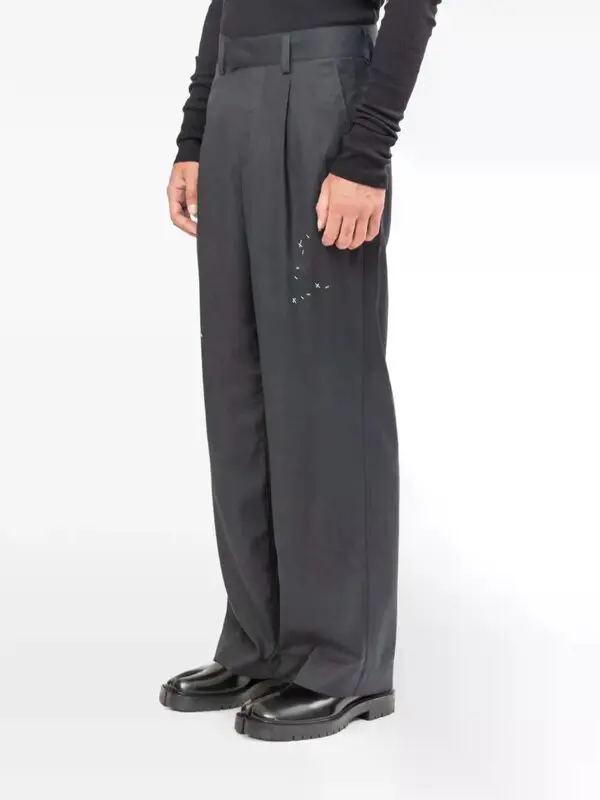 DOMREBEL Bully Cross-stitch Wool Trousers