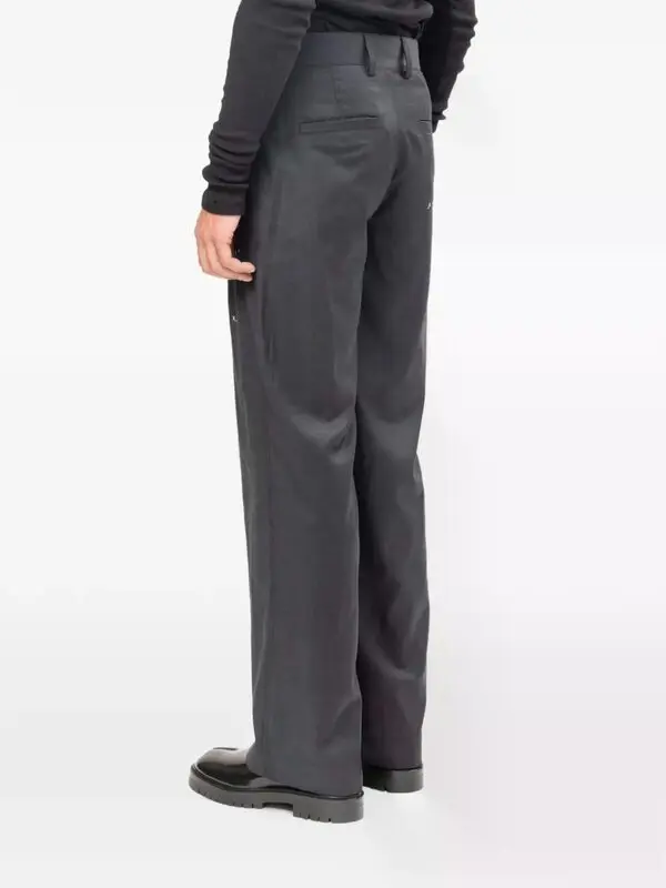 DOMREBEL Bully Cross-stitch Wool Trousers