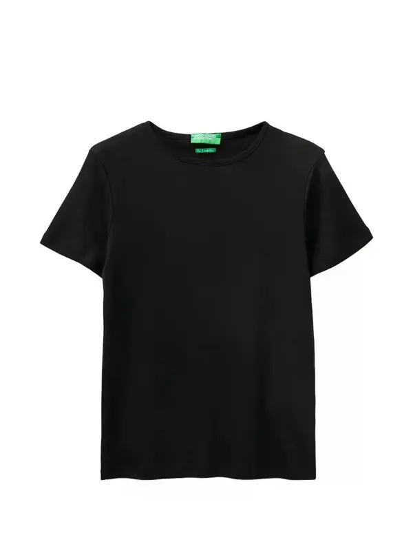 BENETTON Crew-neck Short-sleeve T-shirt - Black