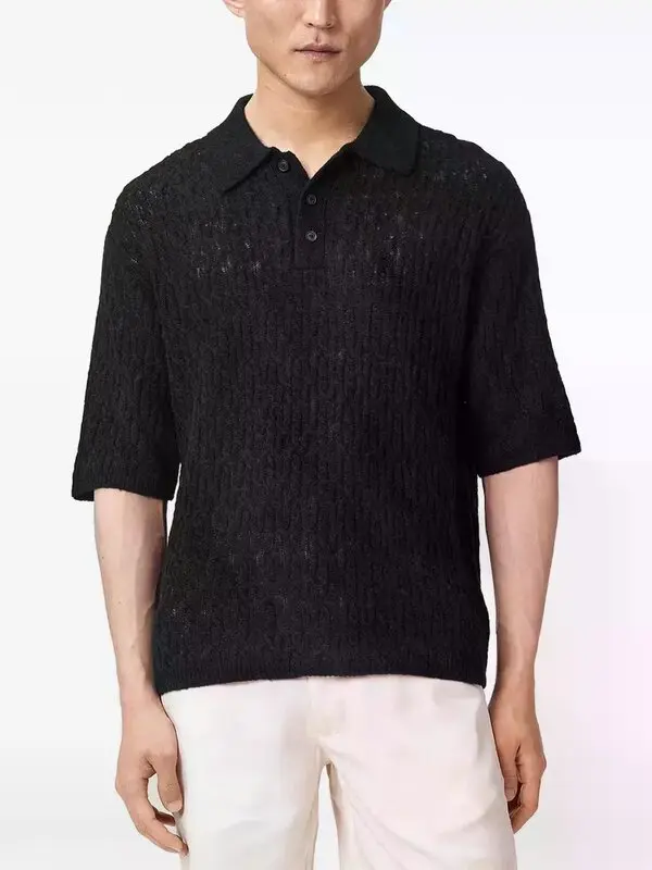 ALLSAINTS Cable-knit Polo Shirt