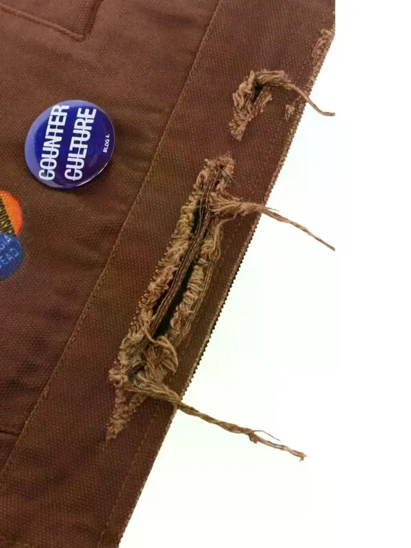 BLDG4 Worker Distressed Pin-embellished Jacket