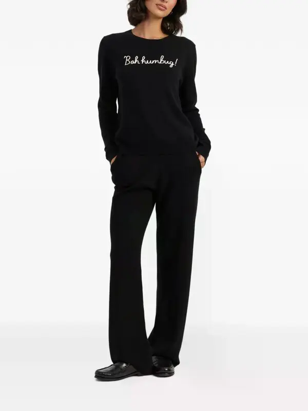 Chinti & Parker Slogan-embroidered Wool Sweater